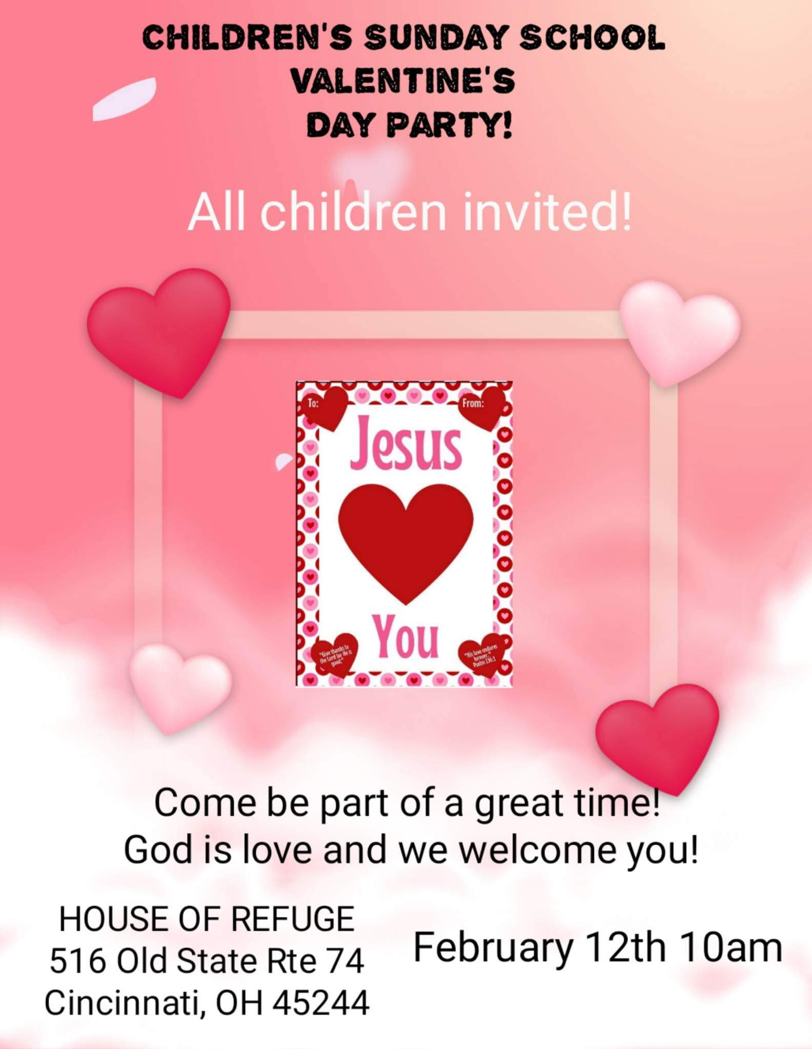 Valentine’s Day Party – Sunday, 2/12 at 10:00am | Full Gospel House of ...